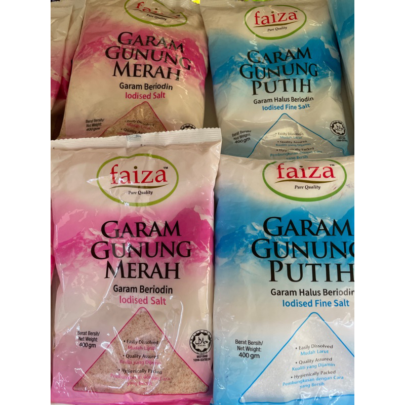 Garam halus gunung merah putih faiza 400g murah | Shopee Malaysia