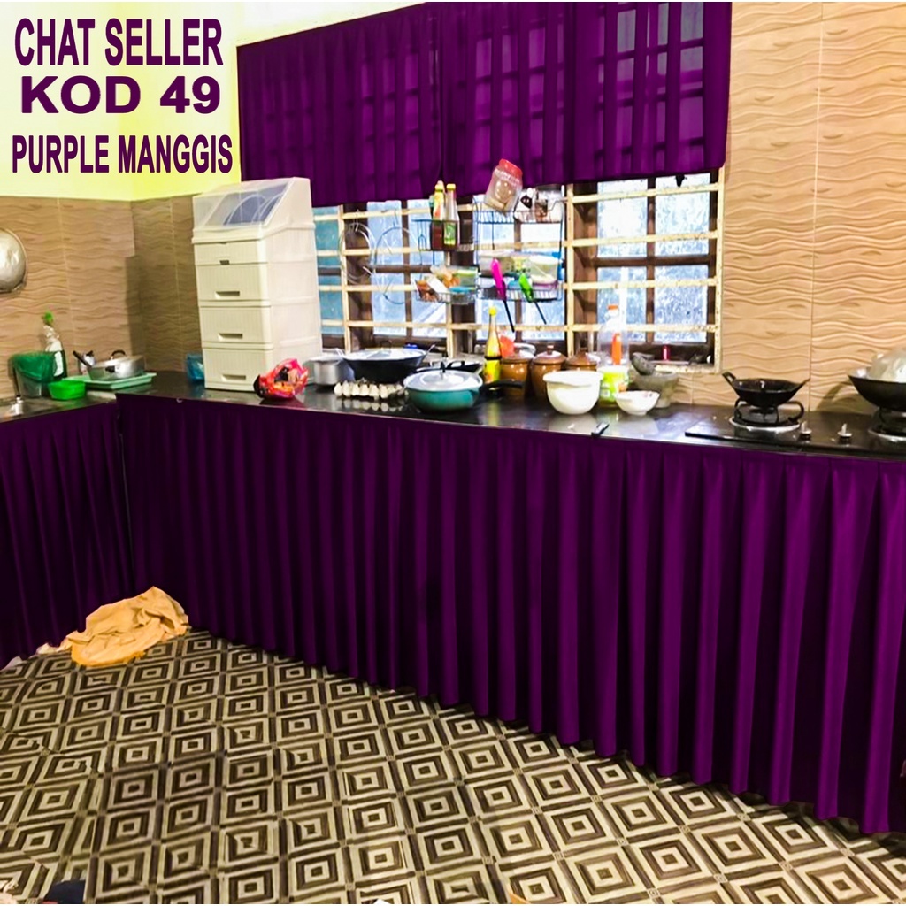 Skirting / Langsir PURPLE, PINK, CREAM (FreeVelcro) | Shopee Malaysia