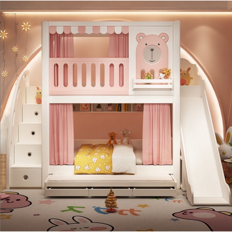 Children s bunk bunk bed girl boy princess bed castle tree house high ...