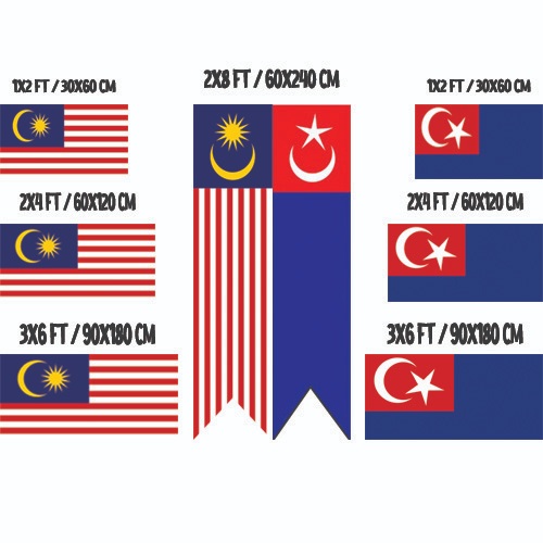 (Polymesh) Bendera Malaysia/Johor Malaysia Flag 2x4,3x6 *READY STOCK* | Shopee Malaysia