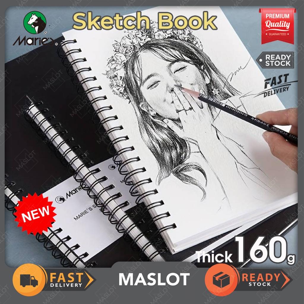 Marie's Sketch Book,Heavyweight,30 Sheets,160gsm,Sketch Pads For ...