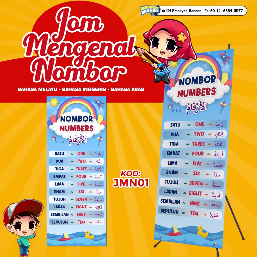 Bunting Jom Mengenal dan Belajar Nombor | Shopee Malaysia