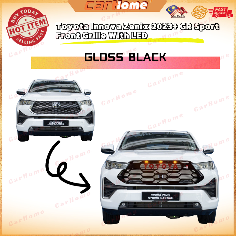Toyota Innova Zenix 2023+ GR Sport Front Grille With Yellow LED ...