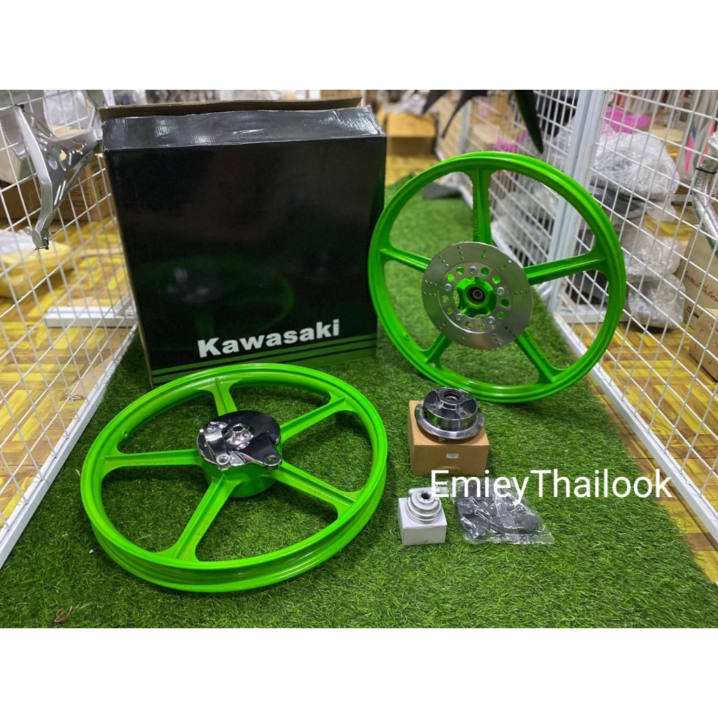 🔥AR80 SPORT RIM HIJAU/GREEN COMPLETE SET EX5 DREAM EX5 WAVE LAGENDA ...