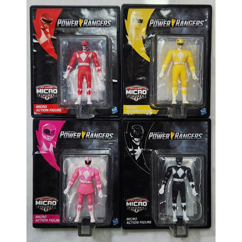 Original Hasbro Mighty Morphin Power Rangers Red Ranger Black Ranger ...