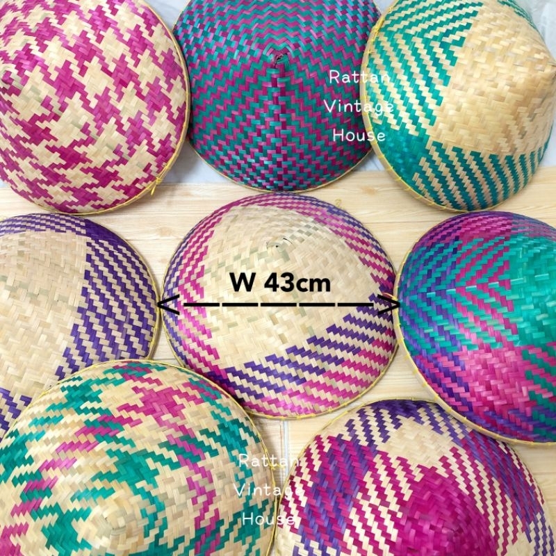 (Rattanvintage)🔥43-45cm Vietnamese Bamboo Straw Hat | Tudung saji buluh ...