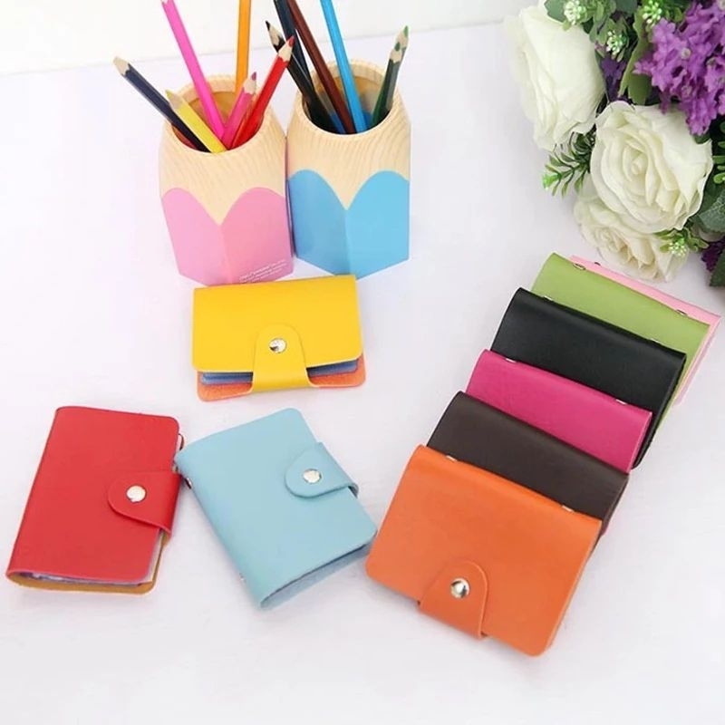 ALBUM KAD/GOLDBAR 24 SLOT READY STOK PU Leather Cards Holder Case ...