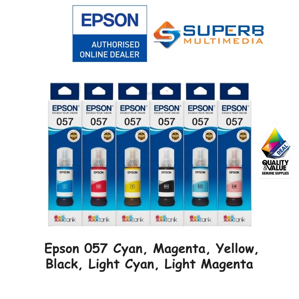 Epson 057 ink bottle for L8050, L18050 Printer (Black/Cyan/Magenta ...