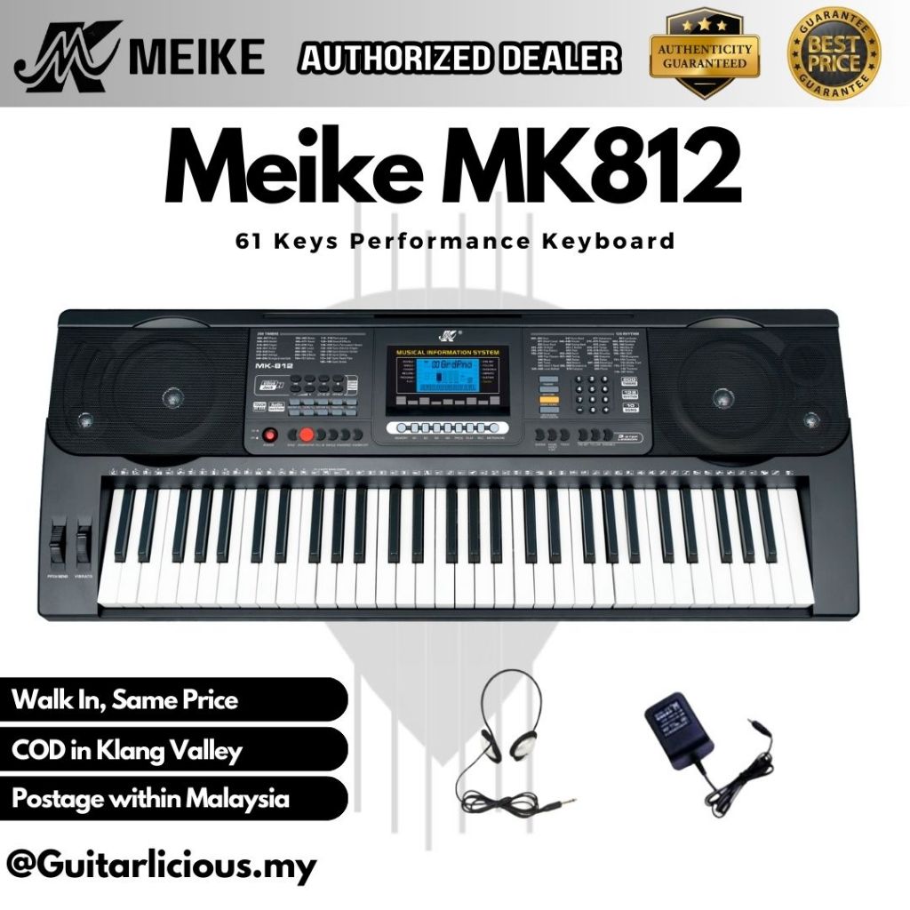 MEIKE 61 Keys Professional Performance Touch Sensitive Keyboard MK812 ...