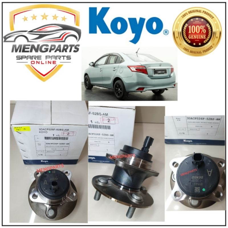 ORIGINAL KOYO TOYOTA VIOS NCP150 ,YARIS VIOS NSP151 REAR WHEEL BEARING ...