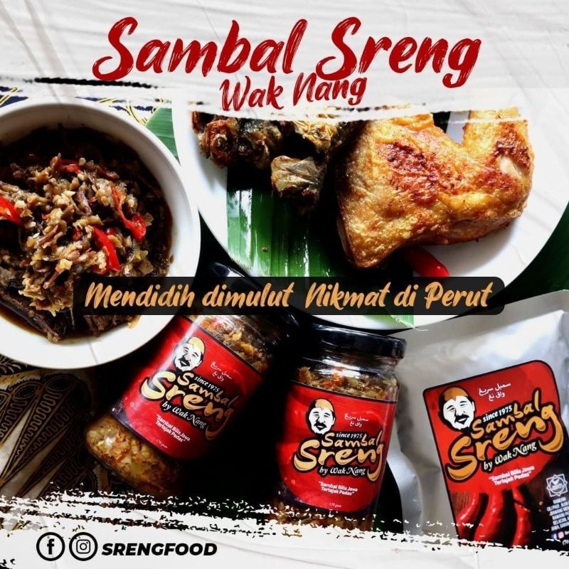 🔥HOT ITEM🔥💯 ORIGINAL SAMBAL SRENG by WAK NANG SAMBAL BILIS JAwa | Shopee Malaysia