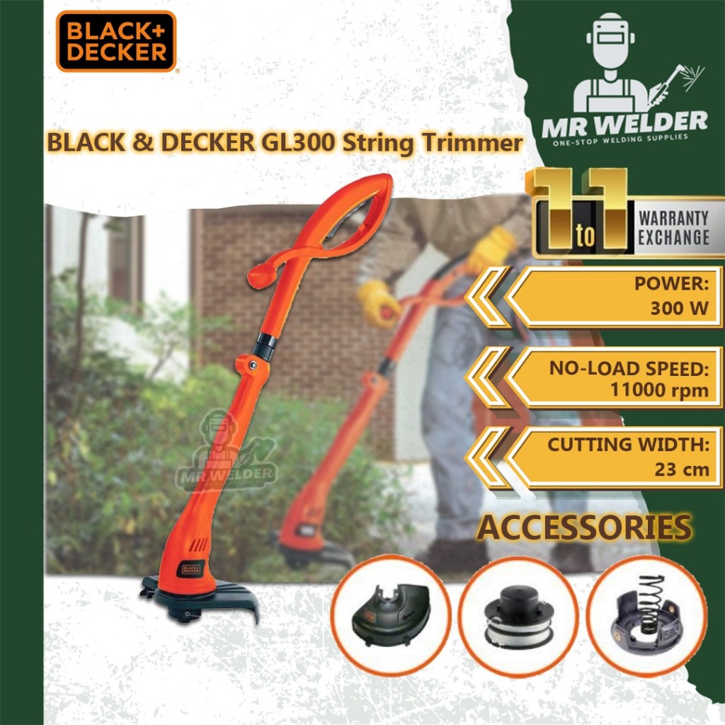 BLACK & DECKER GL300-XD 300W 23cm Grass Trimmer (GL300) | BLACK ...