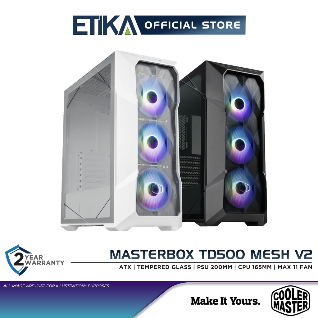 Cooler Master MasterBox TD500 MESH V2 | ATX Tempered Glass Casing ...