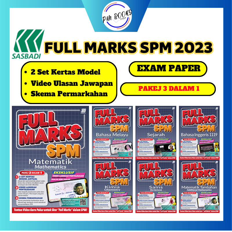 [PMBOOK] SASBADI Full Marks SPM Edisi 2023 - Exam Paper - Kertas Model ...