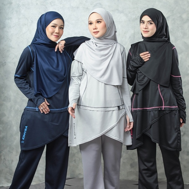 KIMYRA KIMACTIVE PRO Baju Renang Sukan Outfit Mandi Pantai Anti ...