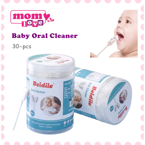 Baby Oral Cleaner 30 Pcs / Baby Cotton Swab Mouth Tongue Cleaner ...