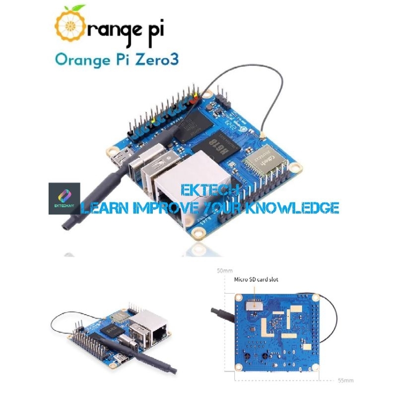 (READY STOCK IN MALAYSIA) ORANGE PI ZERO 3 1.5GB / H618 / ALLWINNER / QUAD CORE CORTEX-A53 64BIT ...