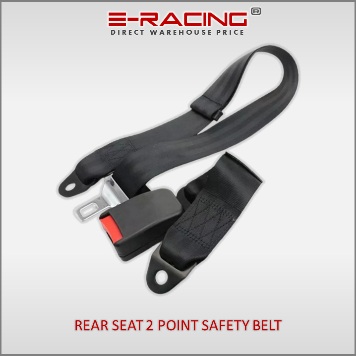 [ERACING] Car Safety Belt 2 Point Adjustable Harness Kit Seatbelt ...