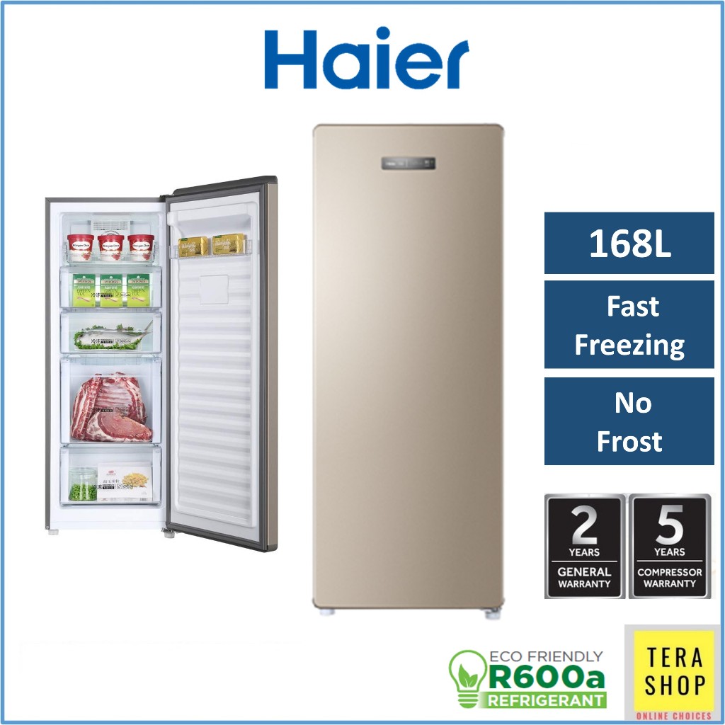 Haier BD-168WL Upright Freezer 168L No Frost Peti Sejuk Beku | Shopee ...