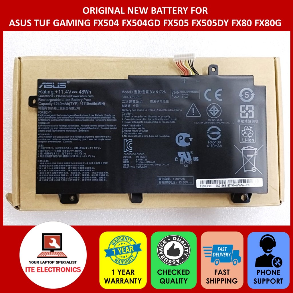 ORIGINAL NEW ASUS TUF GAMING FX504 FX504GD FX505 FX505DY FX80 FX80G ...