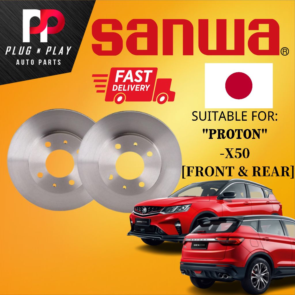 SANWA PROTON X50 FRONT (DEPAN) & REAR (BELAKANG) DISC ROTOR MADE IN ...