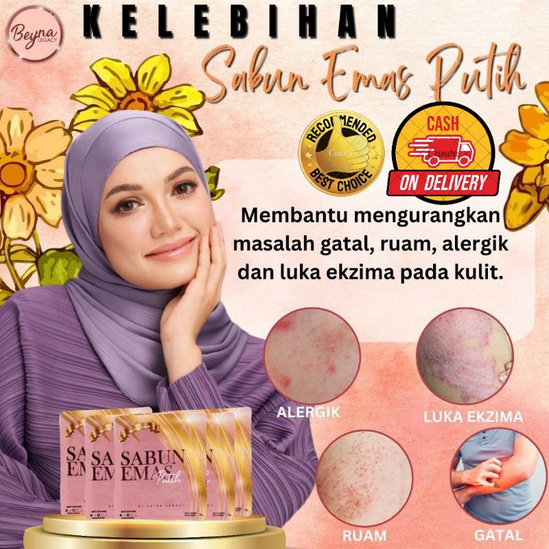 Sabun Emas putih Beyna Legacy untuk masalah parut jerawat jeragat ...