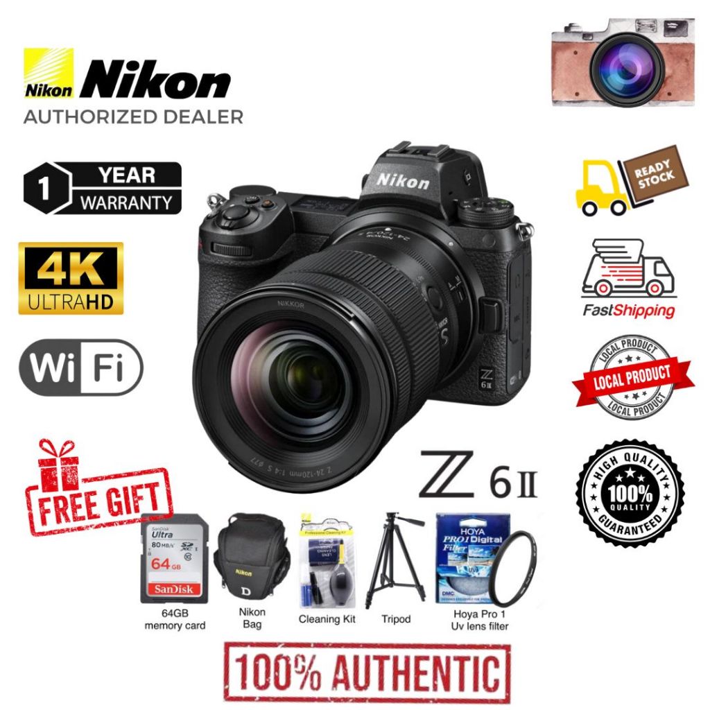 Nikon Z6 II Mirrorless Digital Camera Body Only Nikon Z6 II With Kit ...