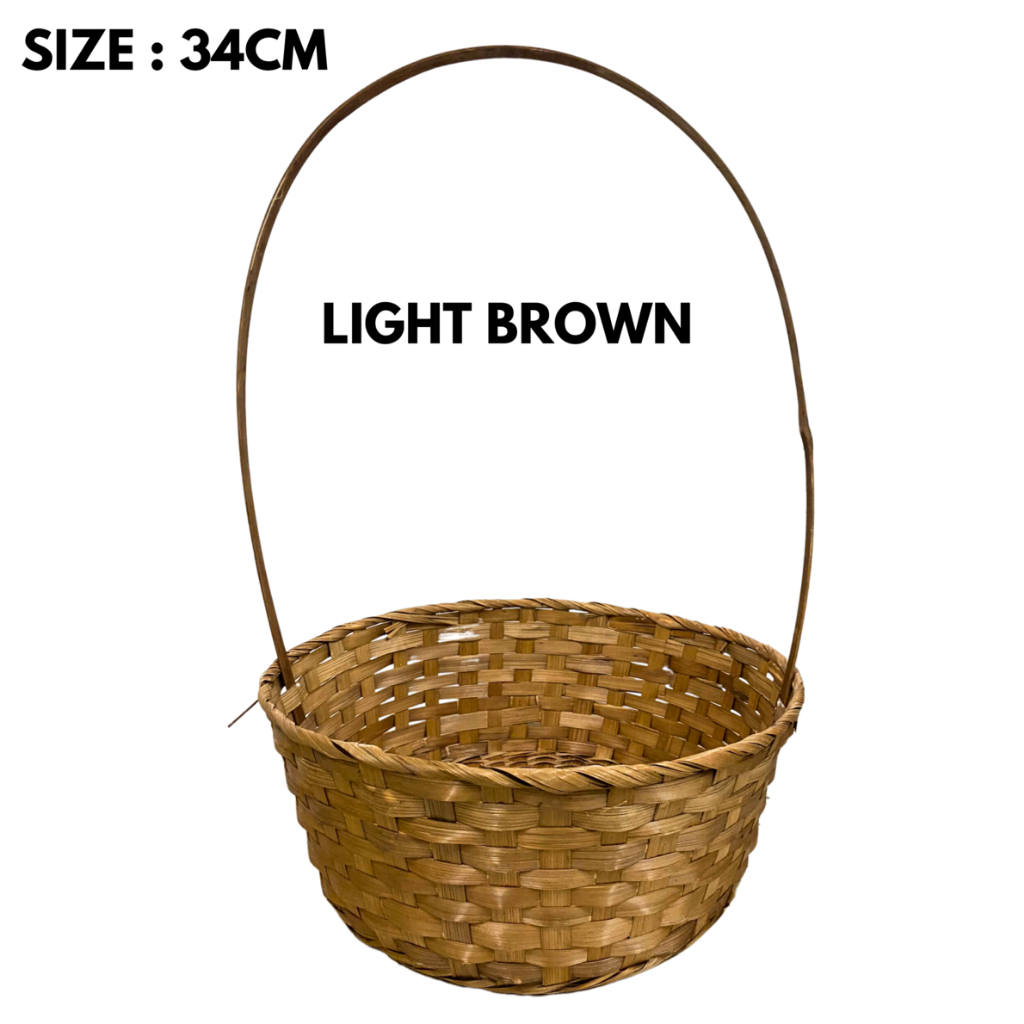 Big Natural Rattan Bamboo Basket/ Fruits Basket/ Bakul Hamper/ Bakul ...