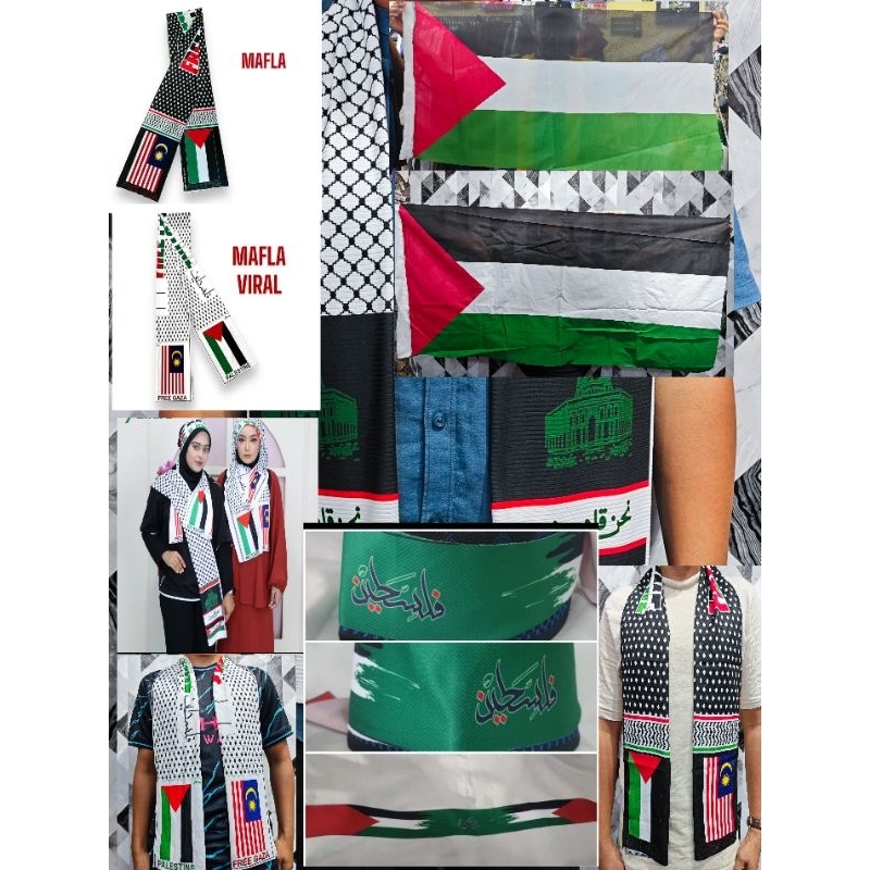 Mafla Bendera Palestin ( Palestine Flag ) 48 × 31 Inchi ( 4 × 2.6 Kaki ...
