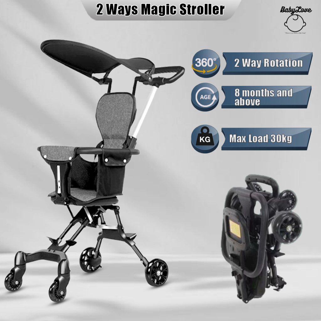 Magic Kid Stroller Magic Foldable Stroller 2 Way Stroller Budak Melipat ...