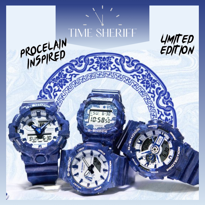 G-Shock Blue Percelain Limited Edition GA-2100BWP-2A GA-700BWP-2A GA ...
