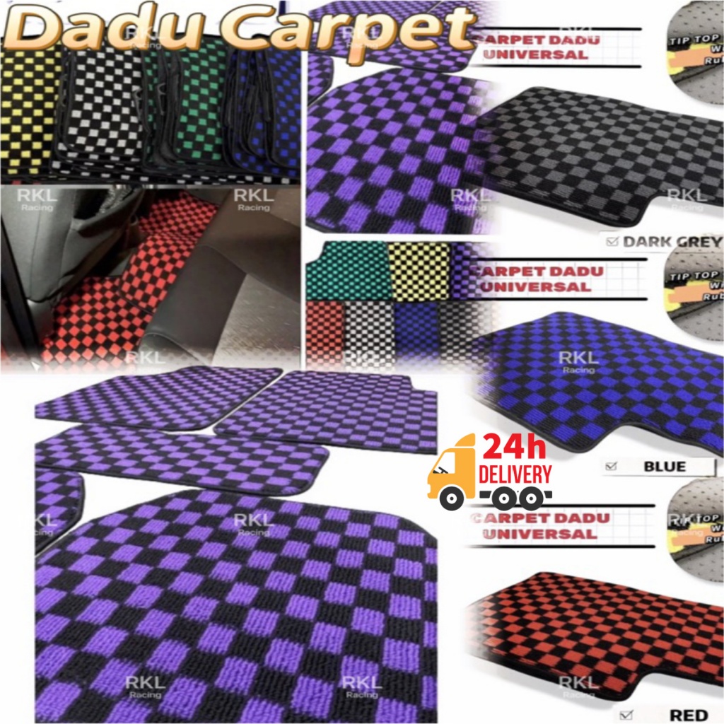 (Ori Make In Thailand)DADU CAR DICE CARPET 5 PCS THAILAND CARPET ...