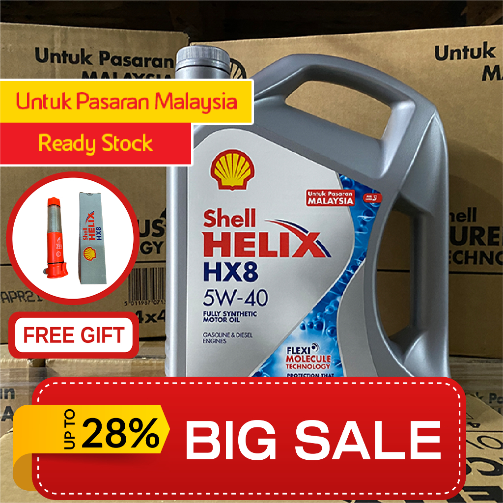Shell Helix HX8 5W-40 Fully Synthetic Engine Oil (4L) | Shopee Malaysia
