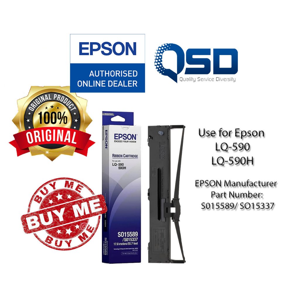 Epson LQ-590 Ribbon Cartridge ORIGINAL | Shopee Malaysia