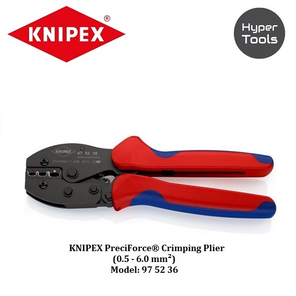 KNIPEX PreciForce® Crimping Plier (0.5 - 6.0 mm²) - Model: 97 52 36 ...