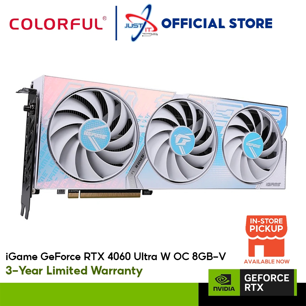 Colorful IGAME GeForce RTX4060 Ultra W OC GDDR6 Graphics Card (8GB ...
