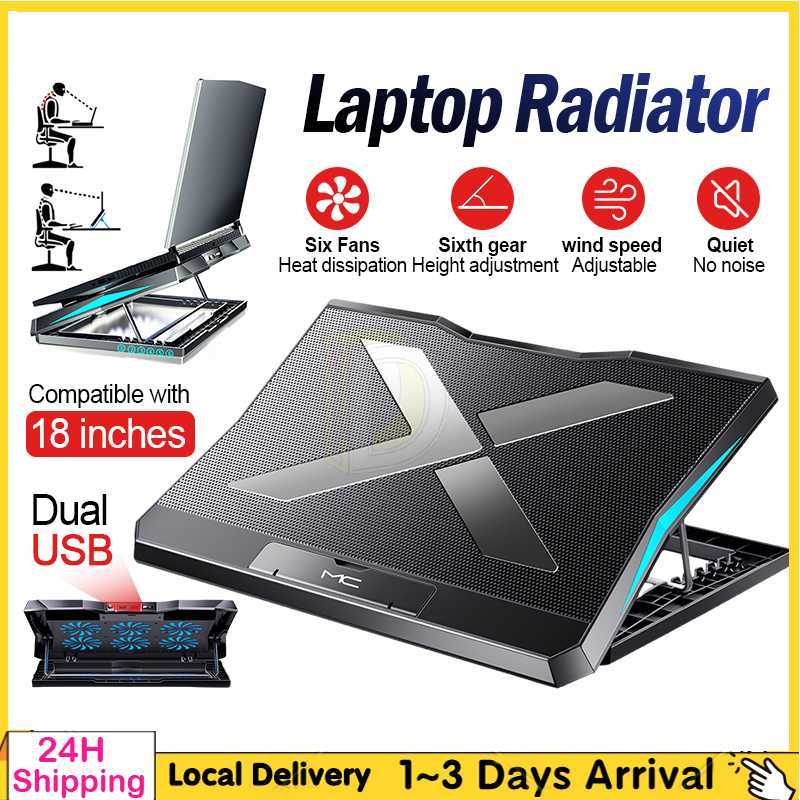 New RGB Laptop Radiator Portable Laptop Holder Cooler Cooling Fan ...
