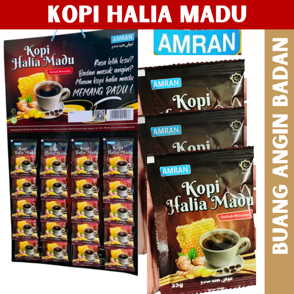 AMRAN Kopi Halia Madu Powdered Premix Organik Bukan Halia Bentong Buang ...