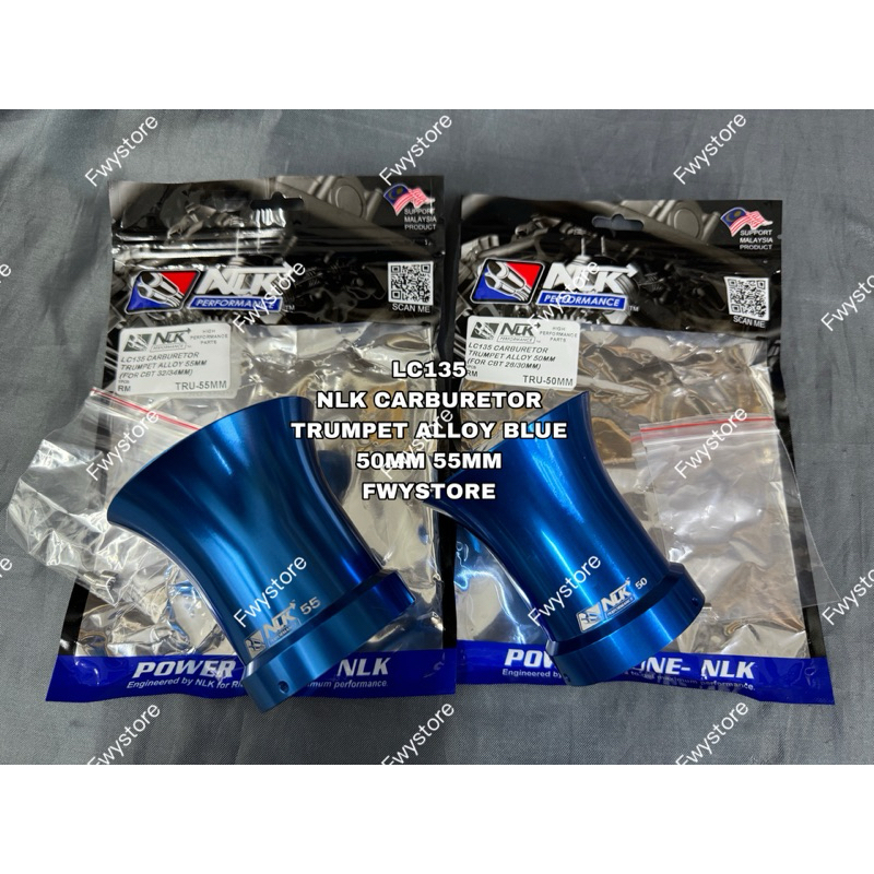LC135 Y15ZR NLK CARBURETOR TRUMPET ALLOY BLUE 50MM 55MM CARBURETOR 28MM 30MM 32MM 53MM 34MM 36MM ...