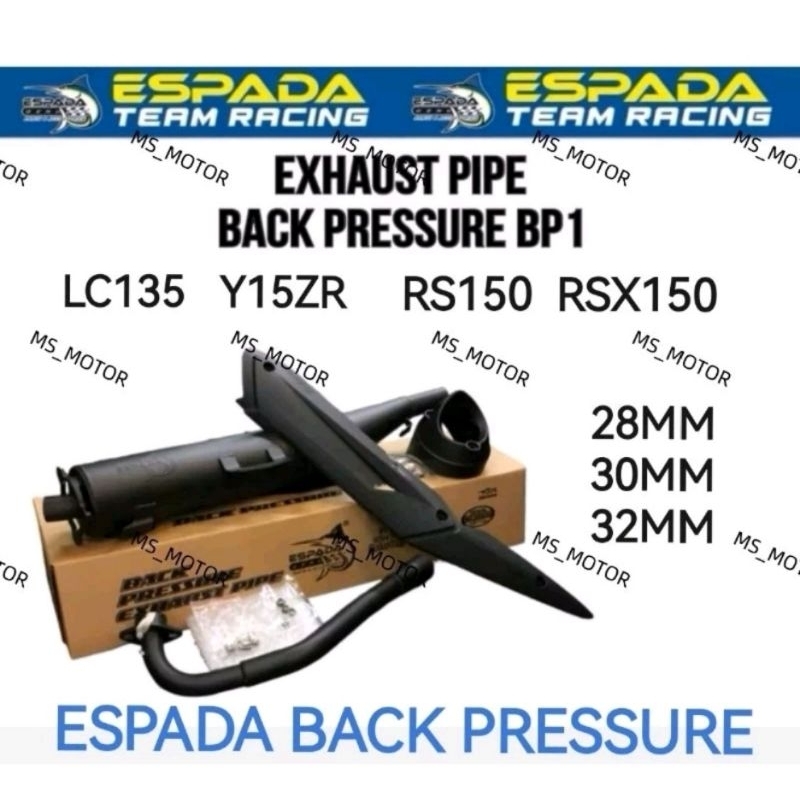 EXHAUST ESPADA STD CUTTING BACK PRESSURE BP1 LC135 Y15ZR RS150 RSX150 LC V8 Fi | Shopee Malaysia