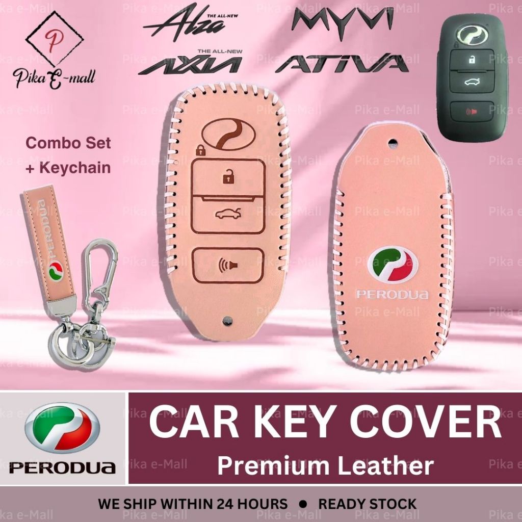LEATHER Perodua Myvi Key Cover 2023 Ativa Alza Key Cover Kunci Axia ...