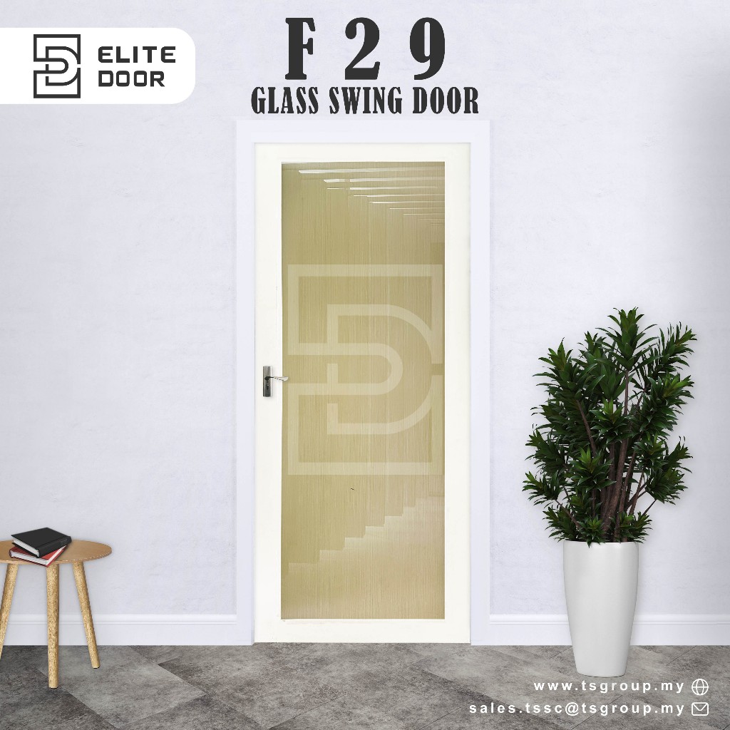 ELITEDOOR Aluminium Frame Glass Door F29 | Shopee Malaysia