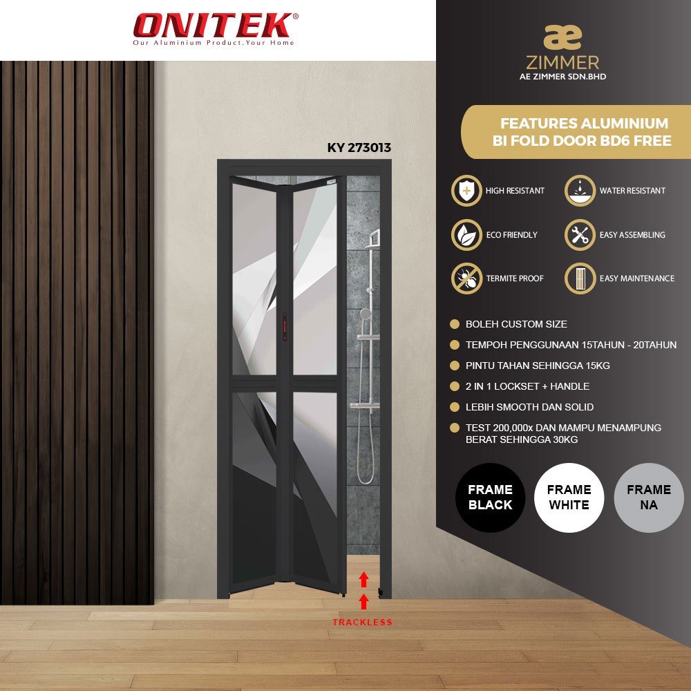 AE Zimmer Onitek BD6 Free CUSTOM MADE / Toilet Door, bifold, Pintu ...