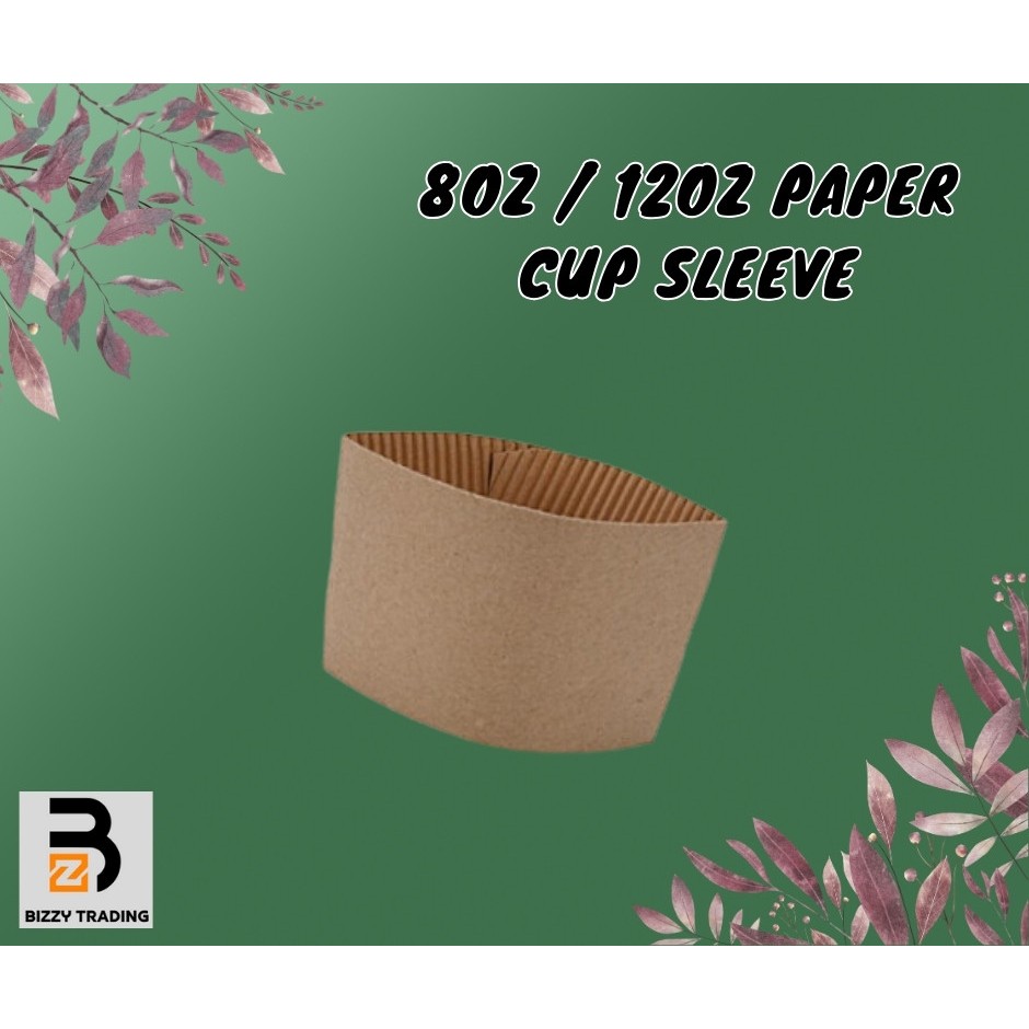 [50PCS] 8oz/12oz Ripple Java Jacket Cup Sleeves – Heat Insulated for ...