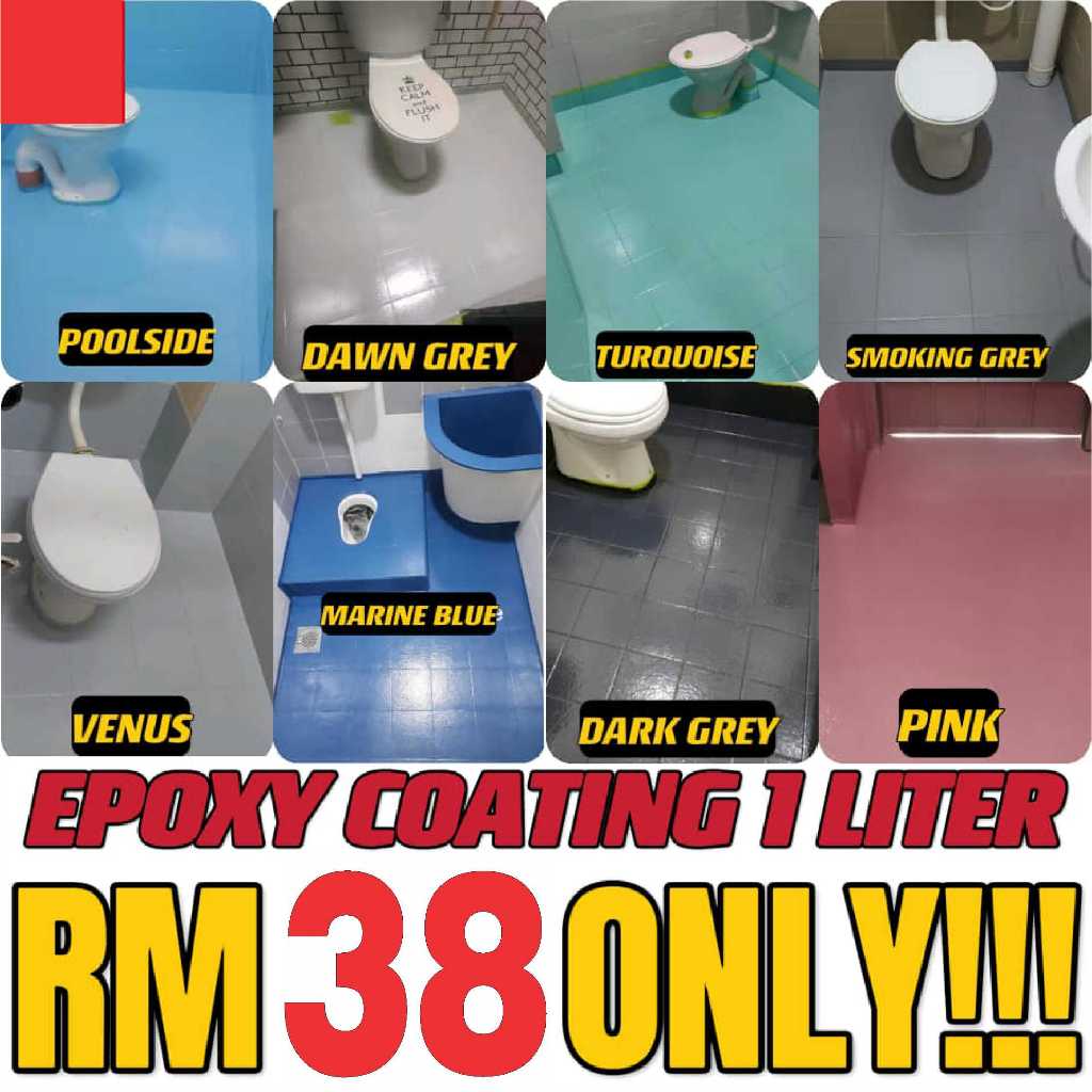 ( 1L SET ONLY ) Epoxy Floor Coating TOILET GREENTECH EPOXY | Shopee Malaysia