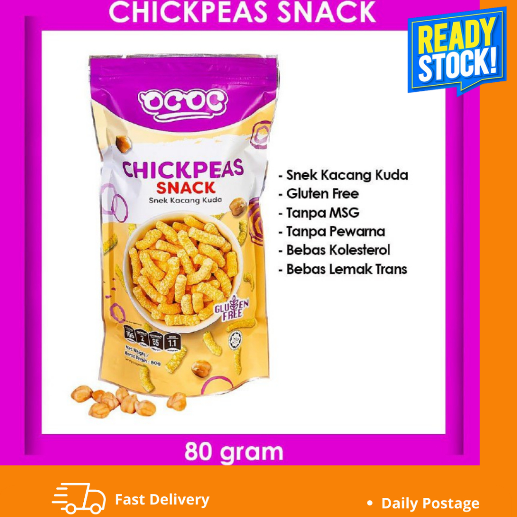 OCOC Chickpeas Snack Healthy No MSG | Snek Kacang Kuda Sedap dan Sihat | Gluten Free 80g by Dr ...