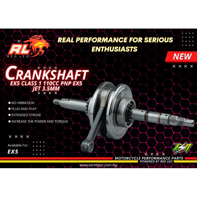 CRANKSHAFT REDLEO EX5 CLASS 1 Jet 3.5MM | Shopee Malaysia