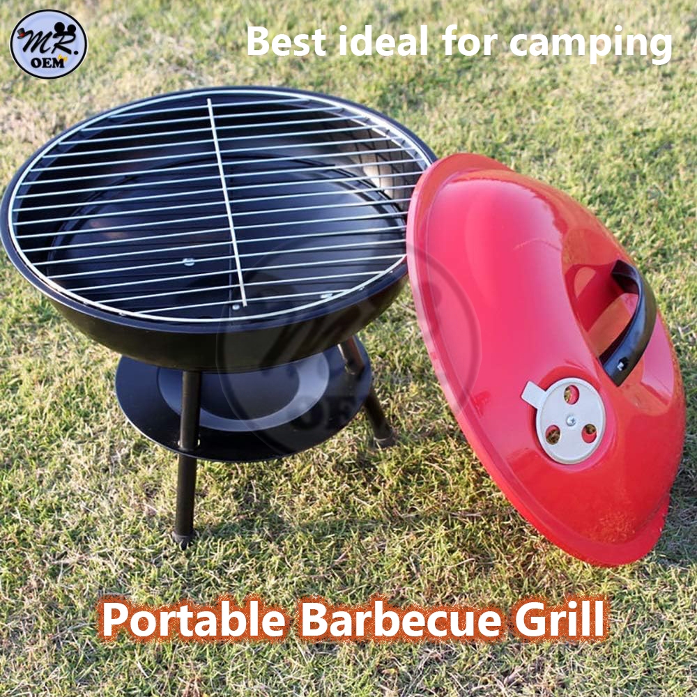 MR OEM 14'' Portable BBQ Grill With Removable Leg & Ash Catcher for ...