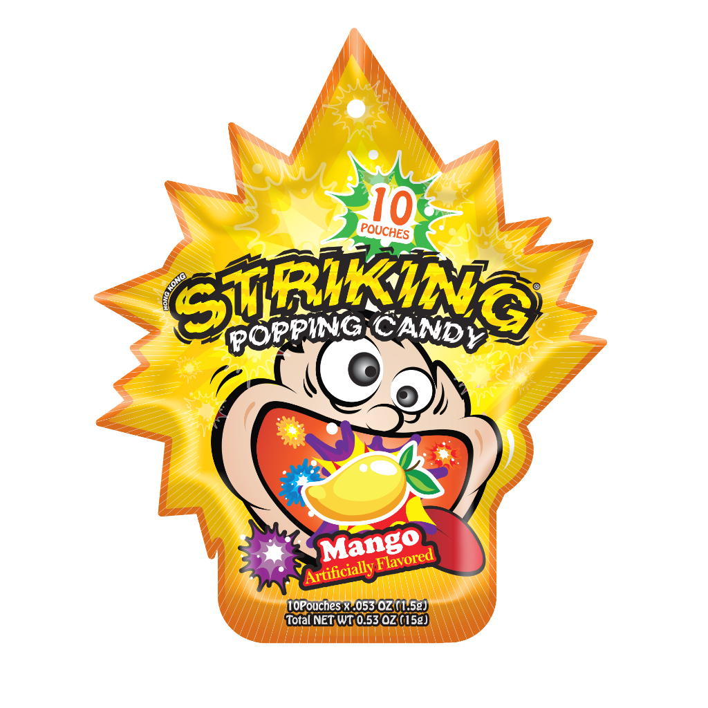 STRIKING Popping Candy 15g (10 pouches per pack) - Assorted Flavours ...