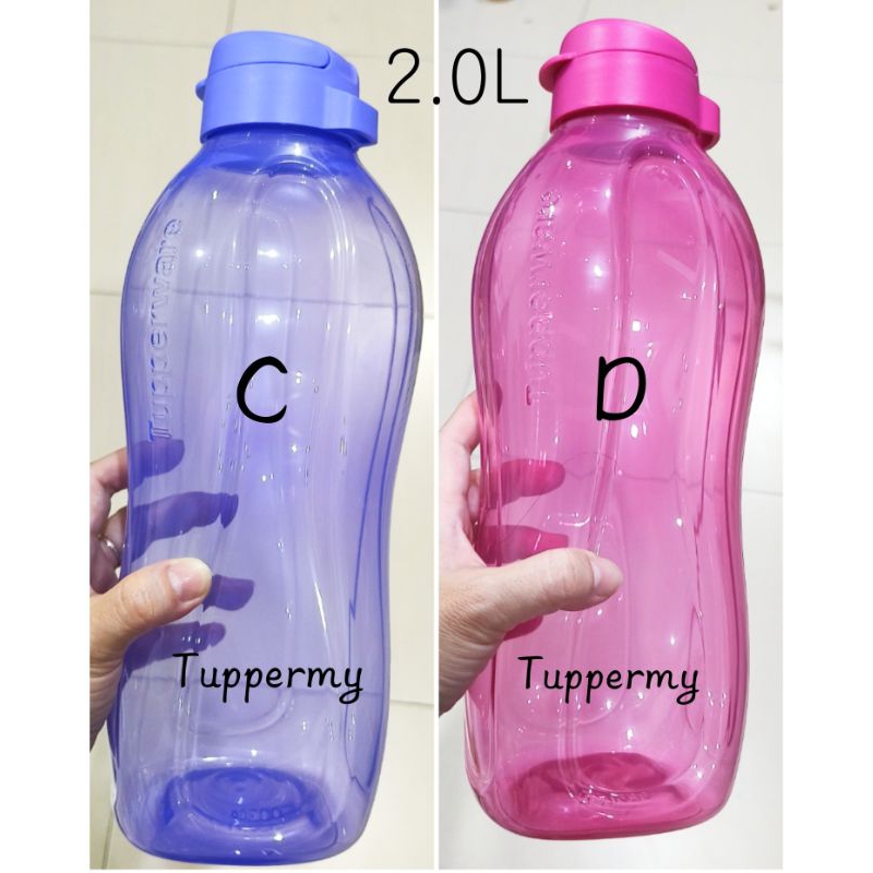 *E/F 1pc*Tupperware Giant Eco Bottle 2L water Botol Black / Red Fliptop ...